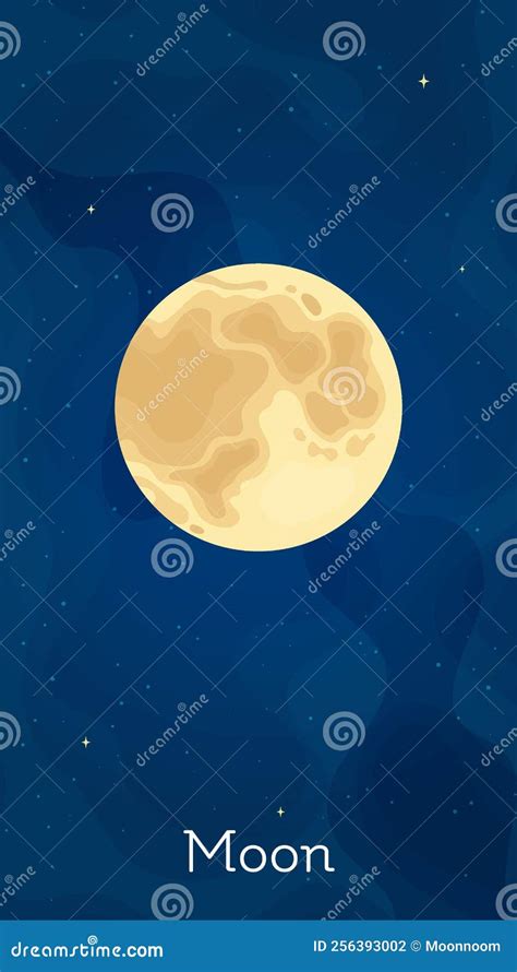 Solar System Satelite Moon Vector Illustration Stock Vector