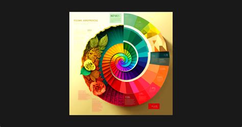 Fibonacci Style Spiral Infographic Colourful Abstract Fibonacci T