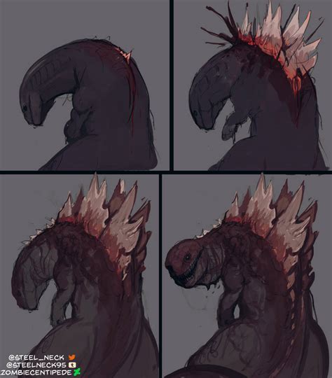 Godzilla Horror Concept 1 Dorsal Plates By Zombiecentipede On Deviantart