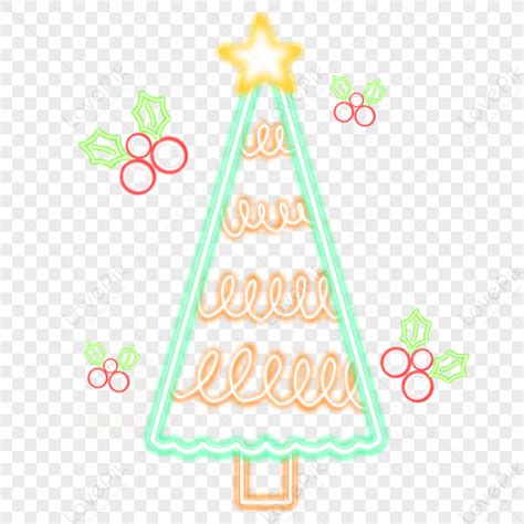 네온 라이트 크리스마스 트리 스타 축제입니다 축제 일러스트 네온 일러스트 크리스마스 트리 일러스트 Png 일러스트 무료