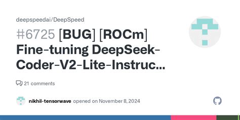 Bug Rocm Fine Tuning Deepseek Coder V2 Lite Instruct With 8 Mi300x