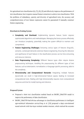 Agricultural Text Classification Method Based On Dynamic Fusion Of