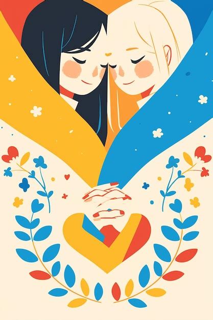 Premium Vector Lesbian And Lgbtq Unity Poster
