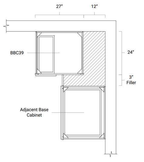 Base Cabinets Base Blind Corner Bbc39 42 Kim Cuong Cabinetry