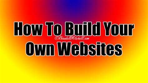 how to build your own website