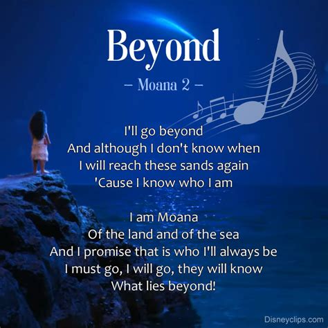 Moana 2 Beyond Lyrics Disney Song Lyrics