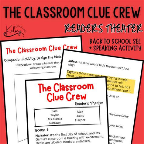 Missing Classroom Welcome Banner Crew Team Building Readers Theater