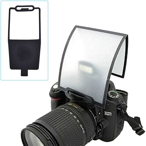 1pc Worldwide Camera Flash Diffuser Softbox Black Clear Reflector For