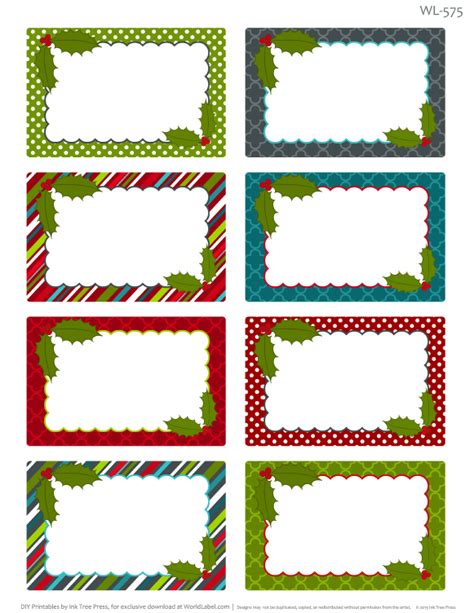 Homemade Baking Christmas Labels