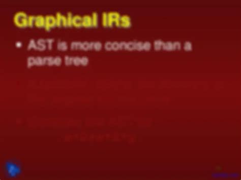 Graphical Ir And Taxonomy Compiler Construction Lecture Slides