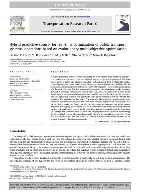 Pdf Hybrid Predictive Control For Real Time Optimization Of Public