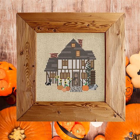 Haunted Halloween House Pattern Stitch People