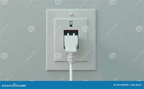 A Power Plug Being Inserted Into An Electrical Stock Illustration