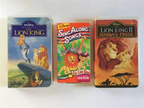The Lion King Simbas Pride Sing Along Songs Lot 3 Disney Vhs Tapes