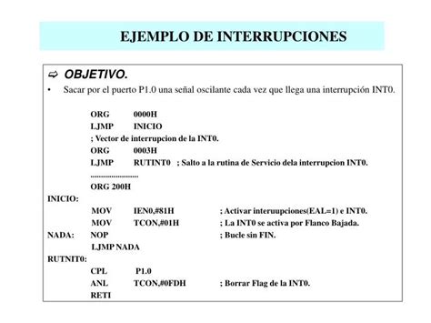 Ppt Ejemplo De Interrupciones Powerpoint Presentation Free Download