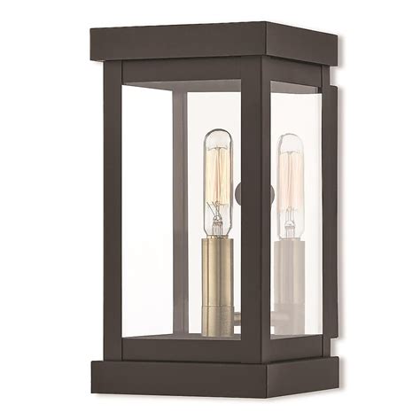 Livex Lighting Hopewell 1 Light 9 In H Matte Bronze Hardwired Outdoor