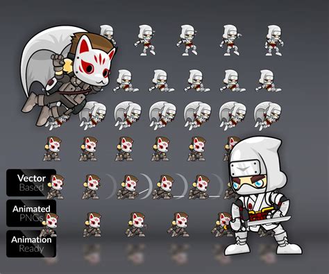 The Ninjas Character Set Game Art Partners