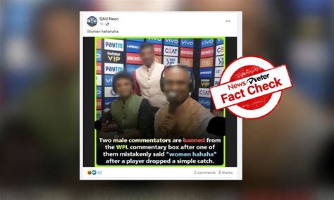 Wpl No 2 Male Commentators Were Not Banned For Their Sexist Remarks