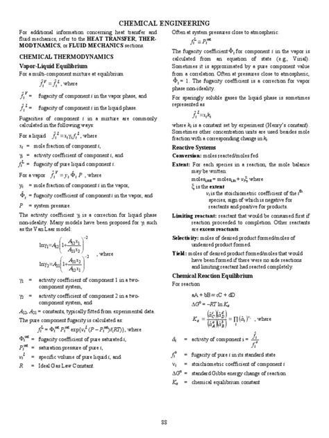 Fe Chemical Engineering Pdf Stoichiometry Reaction Rate