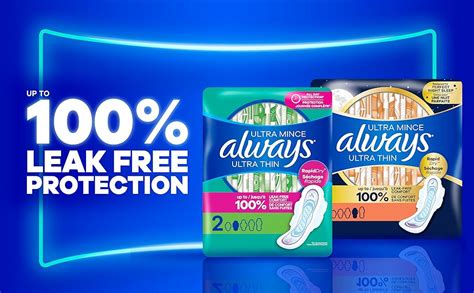 Always Ultra Thin Feminine Pads With Wings For Women Size
