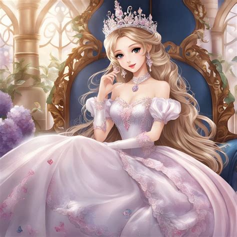 Desenho De Fantasia Da Princesa Do Conto De Fadas Ai Generativo