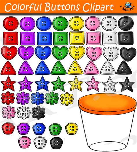 Button Shapes Clipart Set Download Clipart 4 School