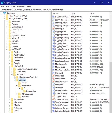 Registry Keys And Values