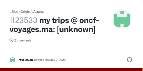 My Trips Oncf Voyagesma Unknown · Issue 23533 · Ublockorigin