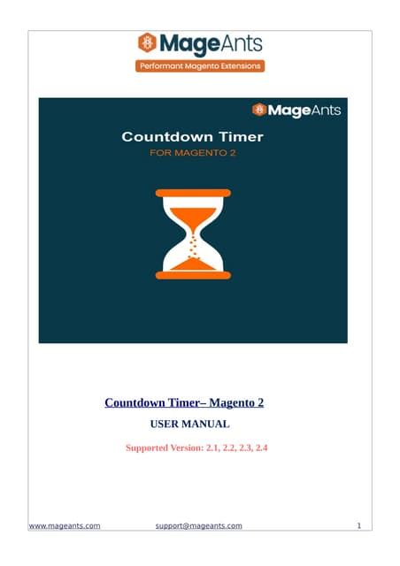 Magento 2 Countdown Timer Extension Pdf