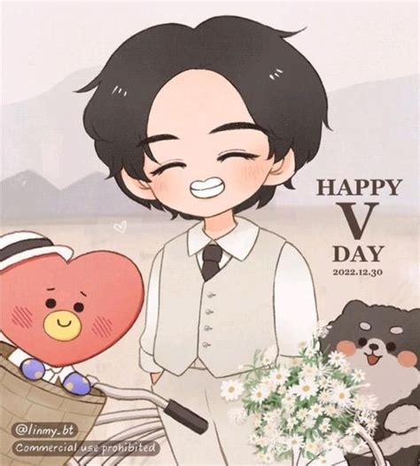 Happy V Day Vkook Fanart Cute Anime Chibi Fanart Taehyung