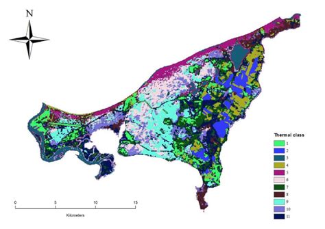 The Wolin Island Area Lst Classification Map Isodata11 Using Isodata