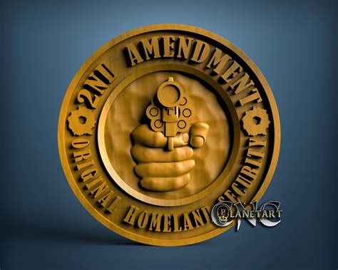2nd Amendment 3d Stl Model 11340 Cnc Planet Art