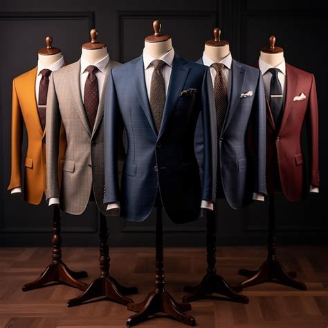 Los Trajes De Hombre Se Exponen Con Interesantes Garantías Foto Premium