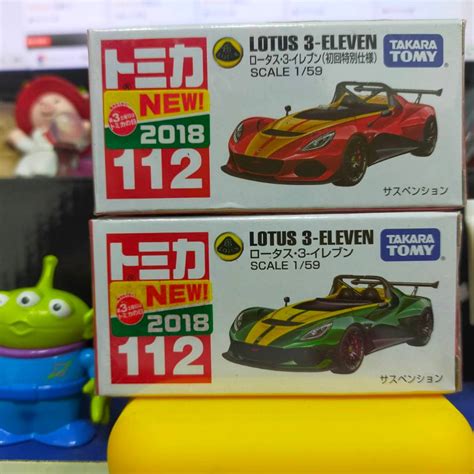 【超萌行銷】現貨 Tomica 112 Lotus 3 Eleven 初回ㄧ般 有新車貼 多美小汽車 兩台合售 蝦皮購物