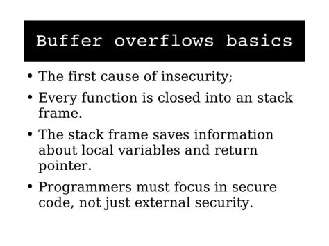 Stack Frame Protection Ppt