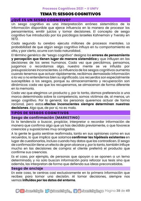 Procesos Cognitivos UDocz