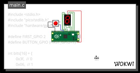 7 Segment Pi Pico SDK Copy Sarita Wokwi ESP32 STM32 Arduino Simulator