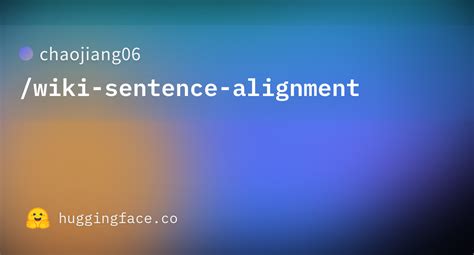 Chaojiang06wiki Sentence Alignment · Hugging Face
