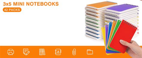 Pocket Notebooks Bulk 3x5 Inch 18 Packs Mini Top Bound Spiral Notepad
