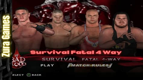 John Cena Vs Kane Vs Rhyno Vs Kurt Angle Wwe Svr Zura Games Youtube