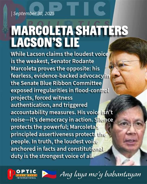 Optic Rodante Marcoleta Fearless Principled And Turning Lacsons