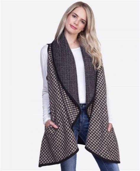 Houndstooth Vest Beautiful Vests Vest Designs Fashion