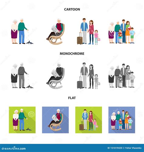 Conception De Vecteur De Symbole De Caract Re Et D Avatar Placez De L