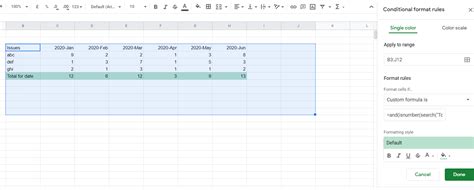 Google Sheets Conditional Formatting A Dynamically Resizing Total Row Stack Overflow