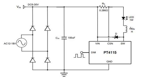 PT4115 High Brightness LED Driver: 30A, 1.2V Step-down Driver ...