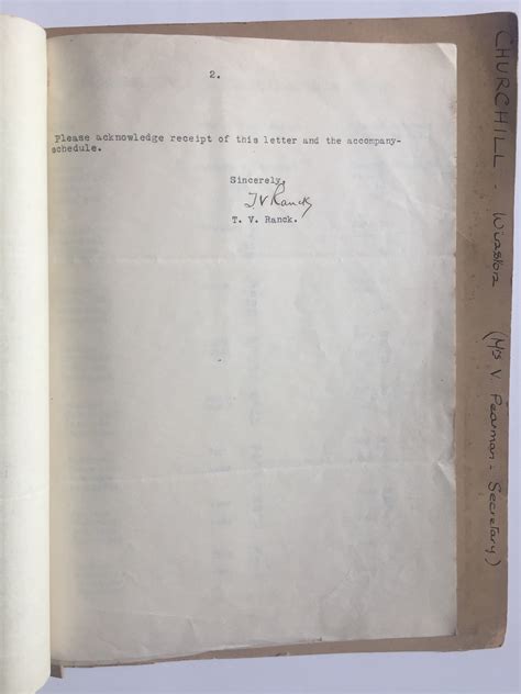 William Hillman Winston Churchill Violet Pearman Working File 1931