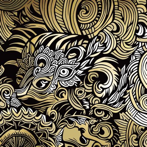 Barong Pattern Vectors And Illustrations For Free Download