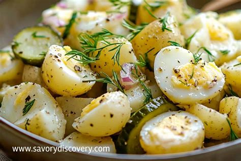 Potato Salad With Eggs And Pickles Savory Discovery