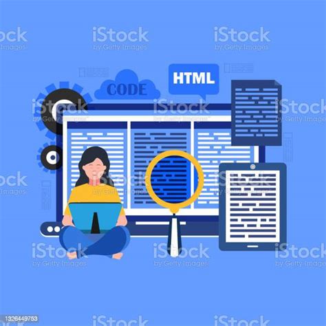 코딩 및 프로그래밍 개념 Html에 대한 스톡 벡터 아트 및 기타 이미지 Html 웹 디자이너 웹 배너 Istock