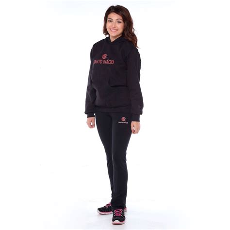 Blusa Fechada Capuz Em Moletom Flanelado Col Gio Santo In Cio
